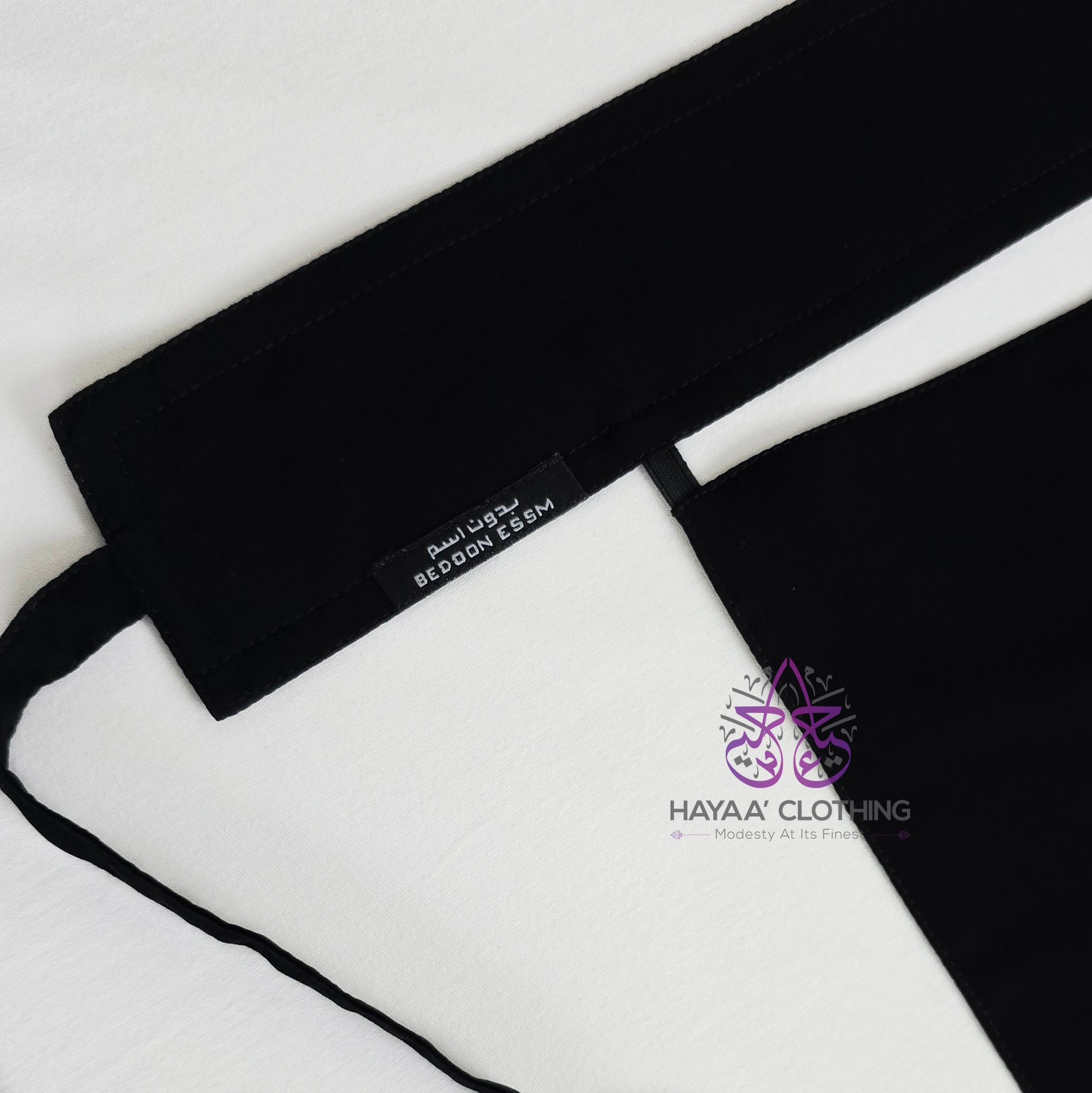 Single Layer Niqab with Elastic Side | Bedoon Essm – Hayaa' Clothing